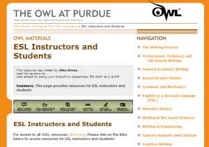 OWL ESL Materials | English Language Learners - LearningReviews
