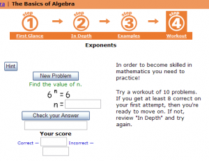 Algebra Exponent Workout | Exponents - LearningReviews