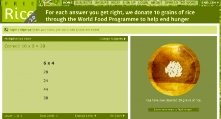 World Food Programme: Free Rice | World Organizations - LearningReviews